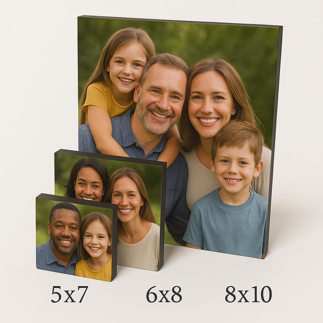 Personalized Photo Block – Custom Family Portrait Keepsake - Etsy