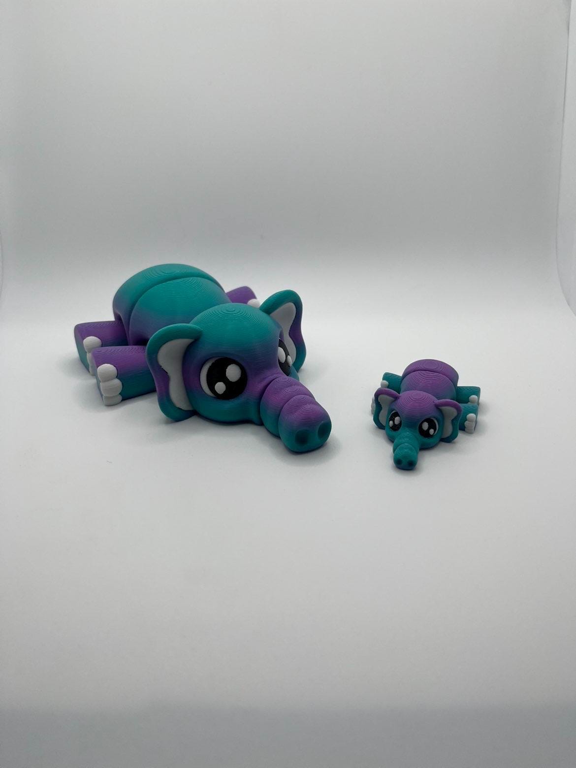 3D Printed Flexi Elephants: Articulated Fidget Toy - Etsy