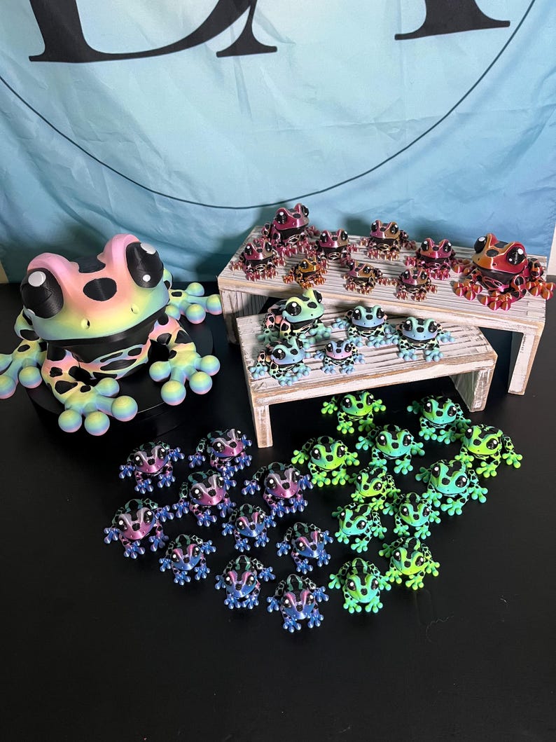 3D Printed Flexi Frogs: Articulated Fidget Toy - Etsy