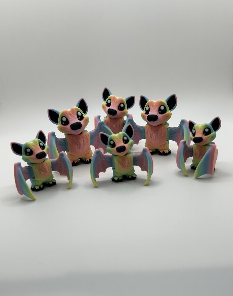 3D Printed Bats – Adorable Articulated Flexi Bats (fruit and Vampire ...