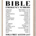 Bible Verse Emergency Numbers - Bible Verse Wall Art - Inspirational ...