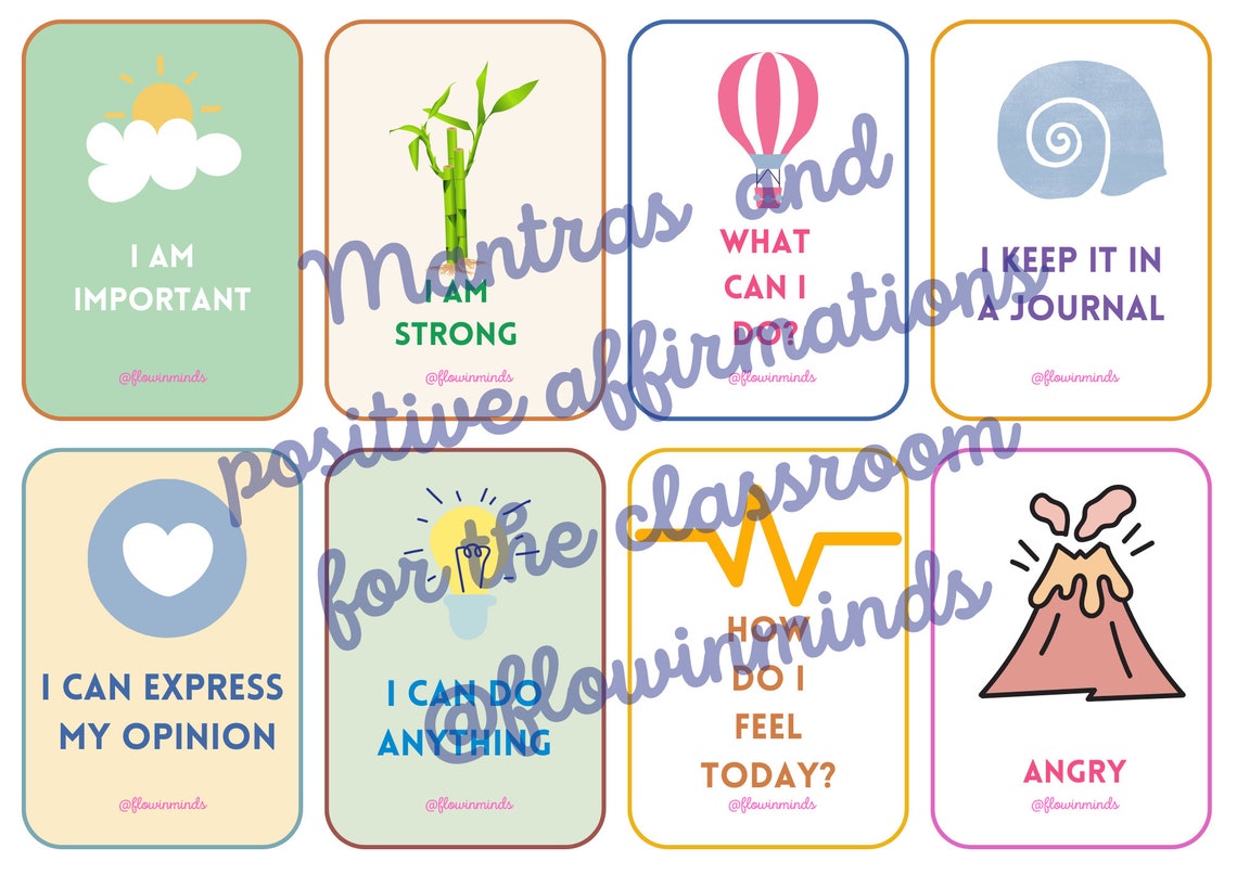 Printable Mindfulness Cards for the Classroom - Etsy