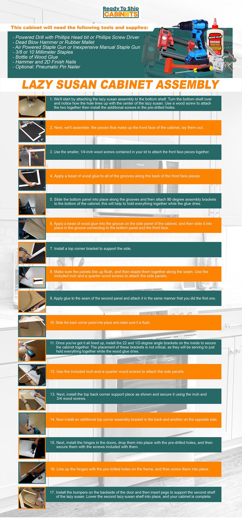 BLS36-SP Soft Edge 2 Door Base Lazy Susan Cabinet, Kitchen Cabinet, Wall Organizer for Kitchen ...