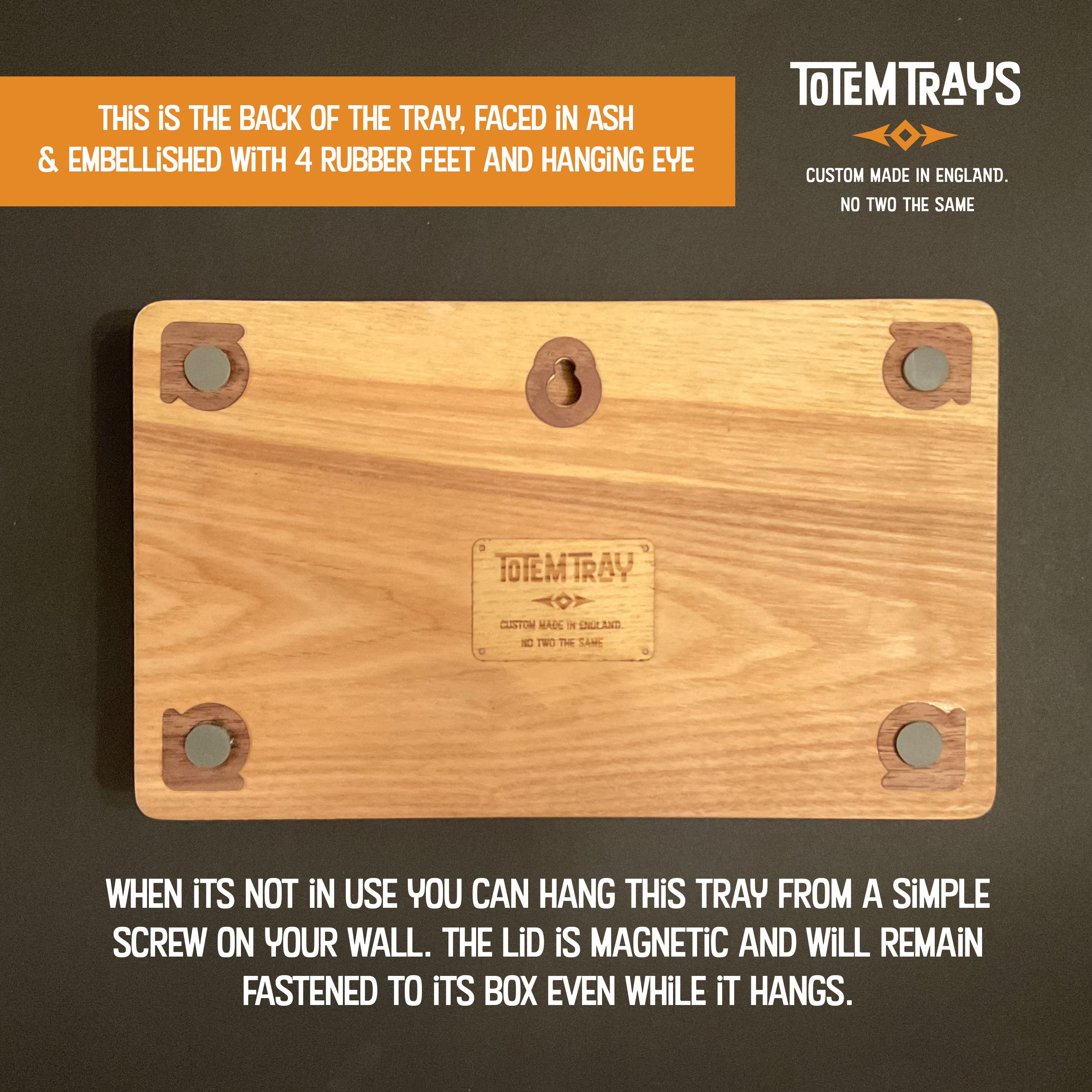 Custom Made Stash Tray by Totem Trays With Magnetic Lid, Mixed Veneers ...