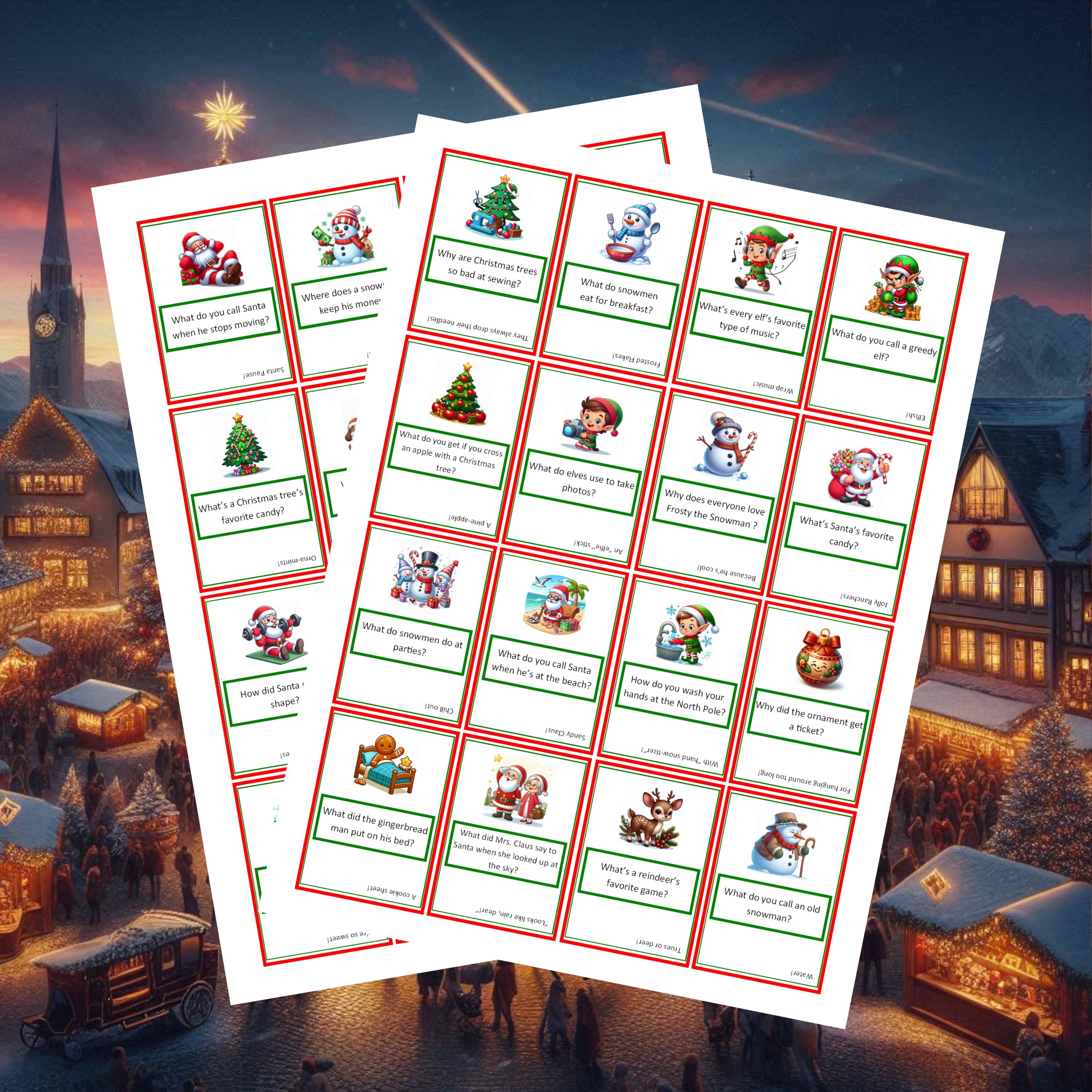 Christmas Lunch Box Jokes Printable Holiday Fun - Etsy