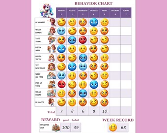 Positive Behavior Chart - Etsy