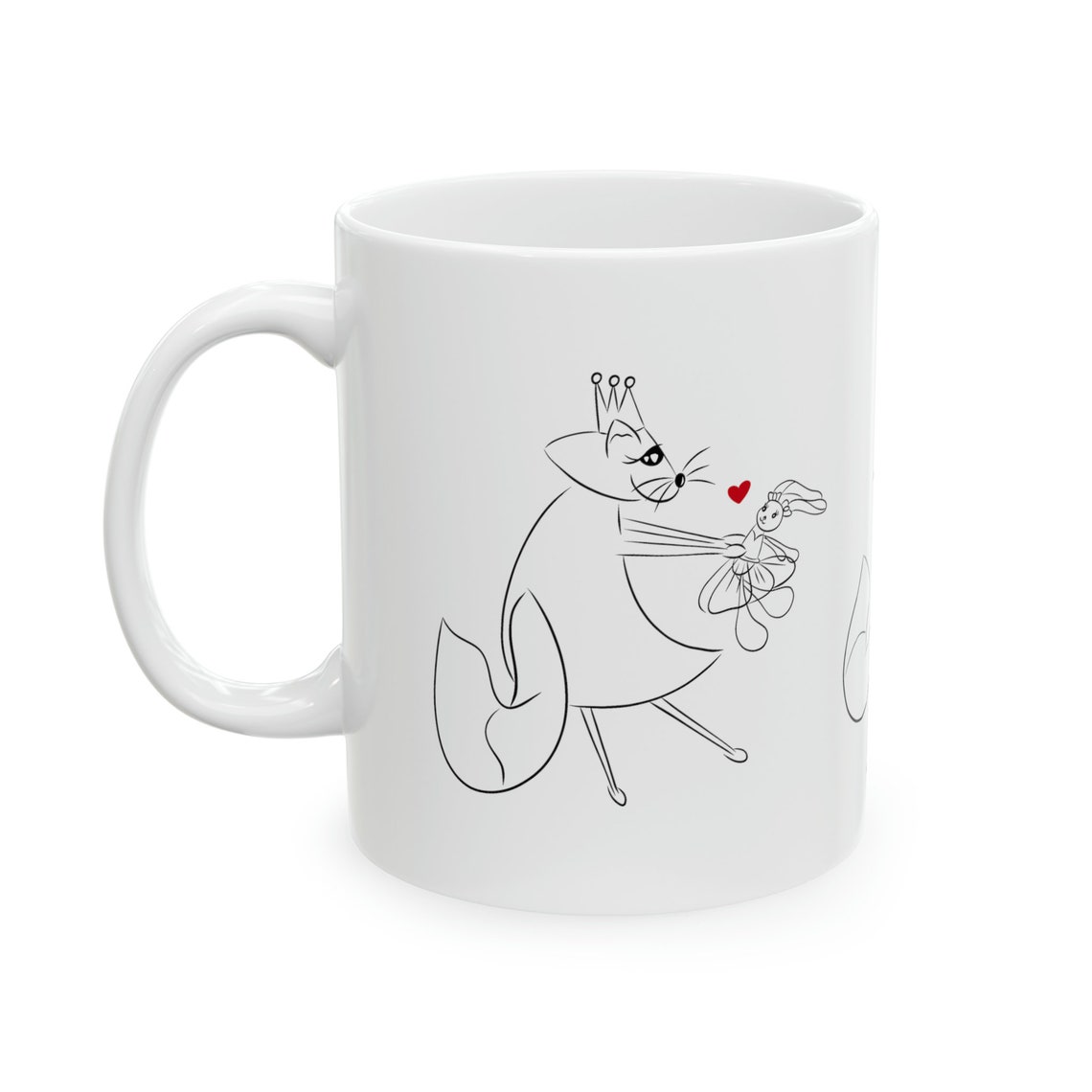 Cute Fox Dance Mug Cute Dance Mug Cute Fox Mug Playful Fox Mug Fox ...