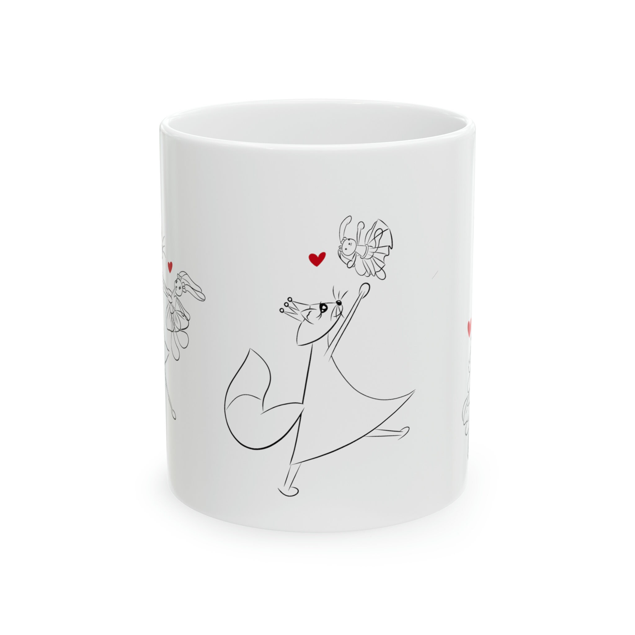 Cute Fox Dance Mug Cute Dance Mug Cute Fox Mug Playful Fox Mug Fox ...