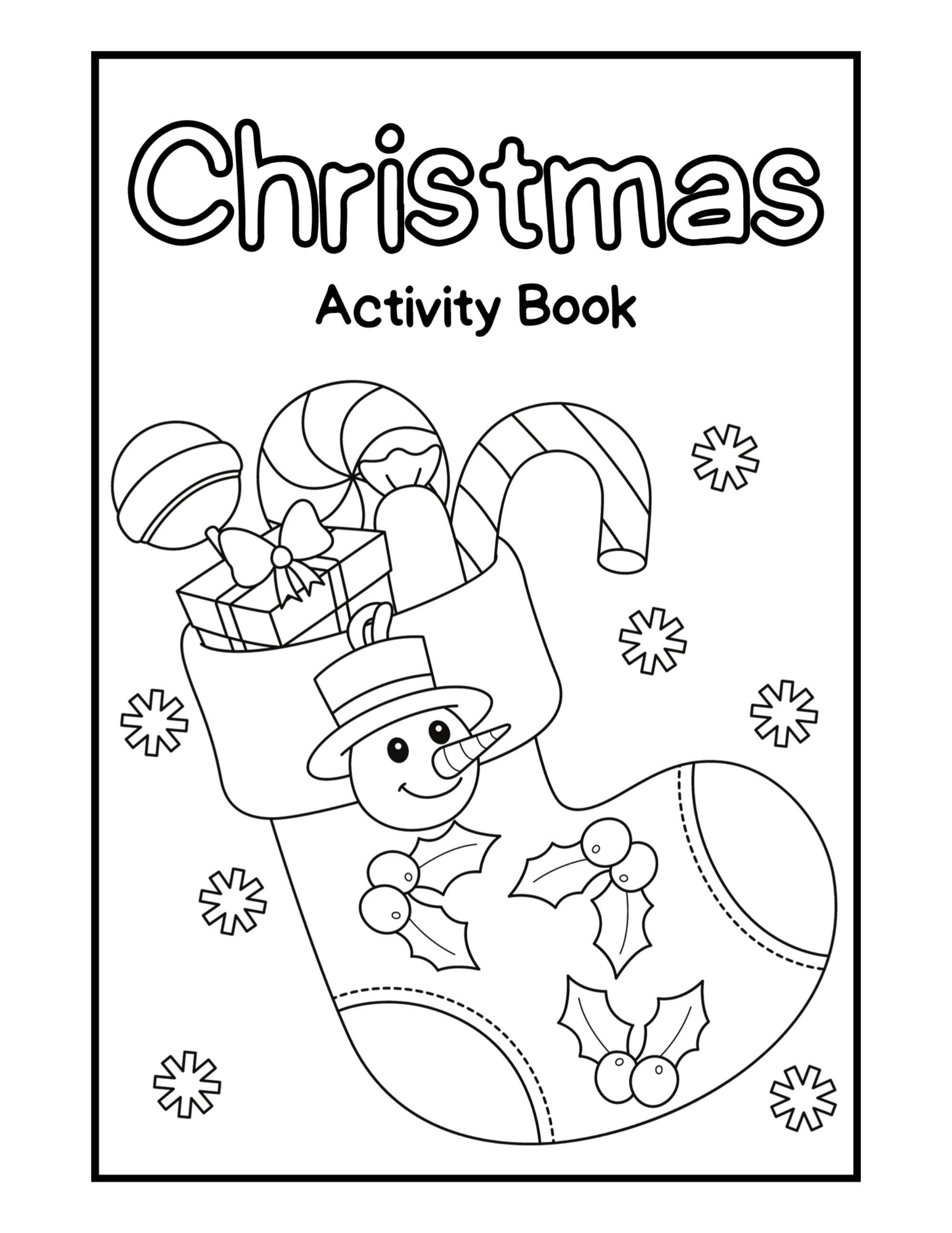 7 Christmas Coloring Pages/ Activity Pages , Christmas Coloring Book ...