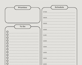 Digital Printable Planner, Daily Planning, Organization , Daily ...
