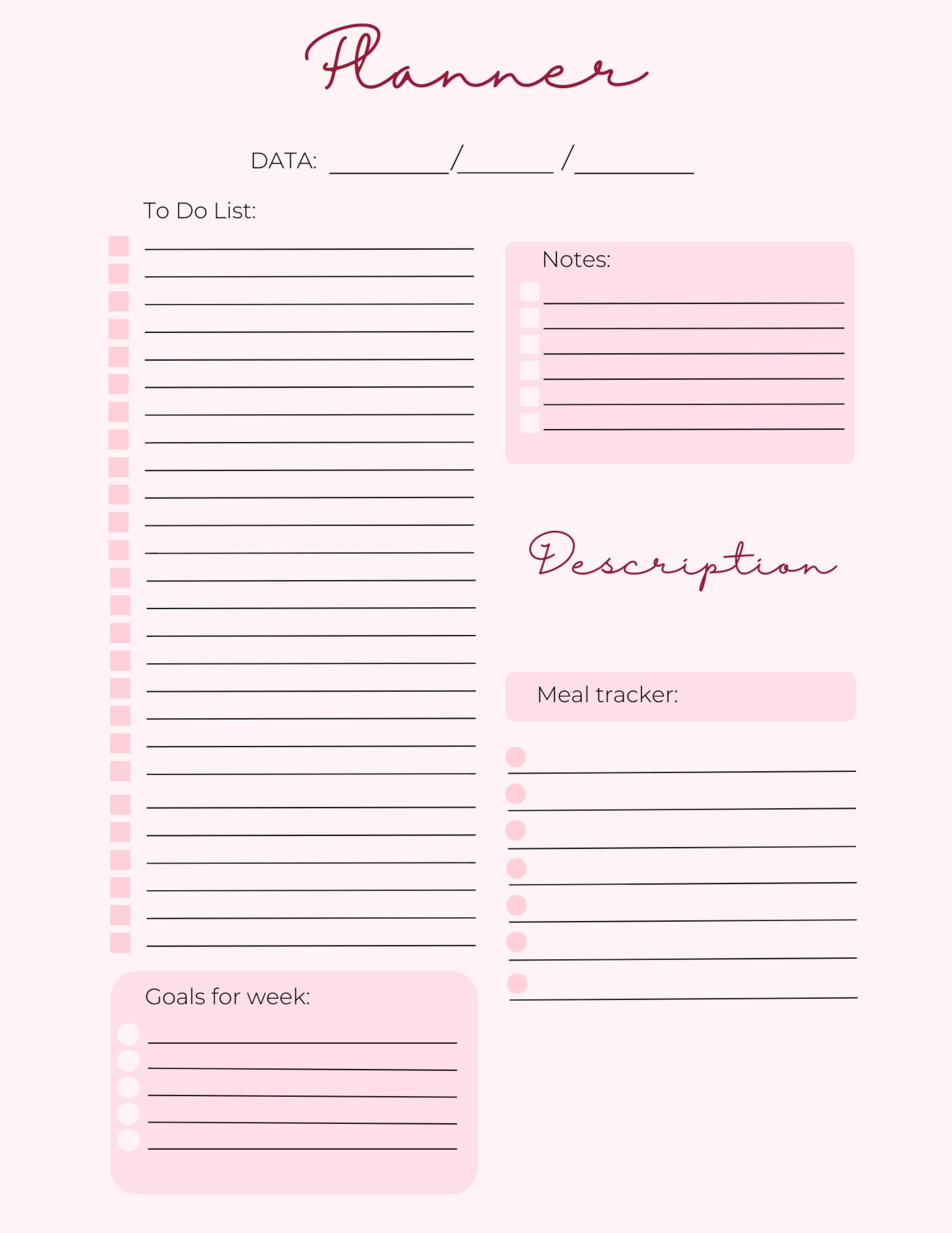 Digital Printable to Do List Bundle , Daily Planning, Organization ...