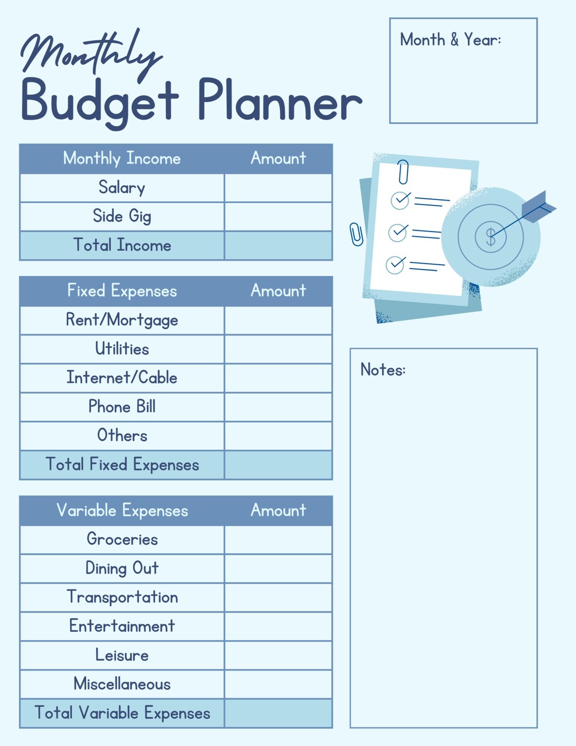 Digital Printable 2024 Budget Planner , Yearly Goals, Organization - Etsy