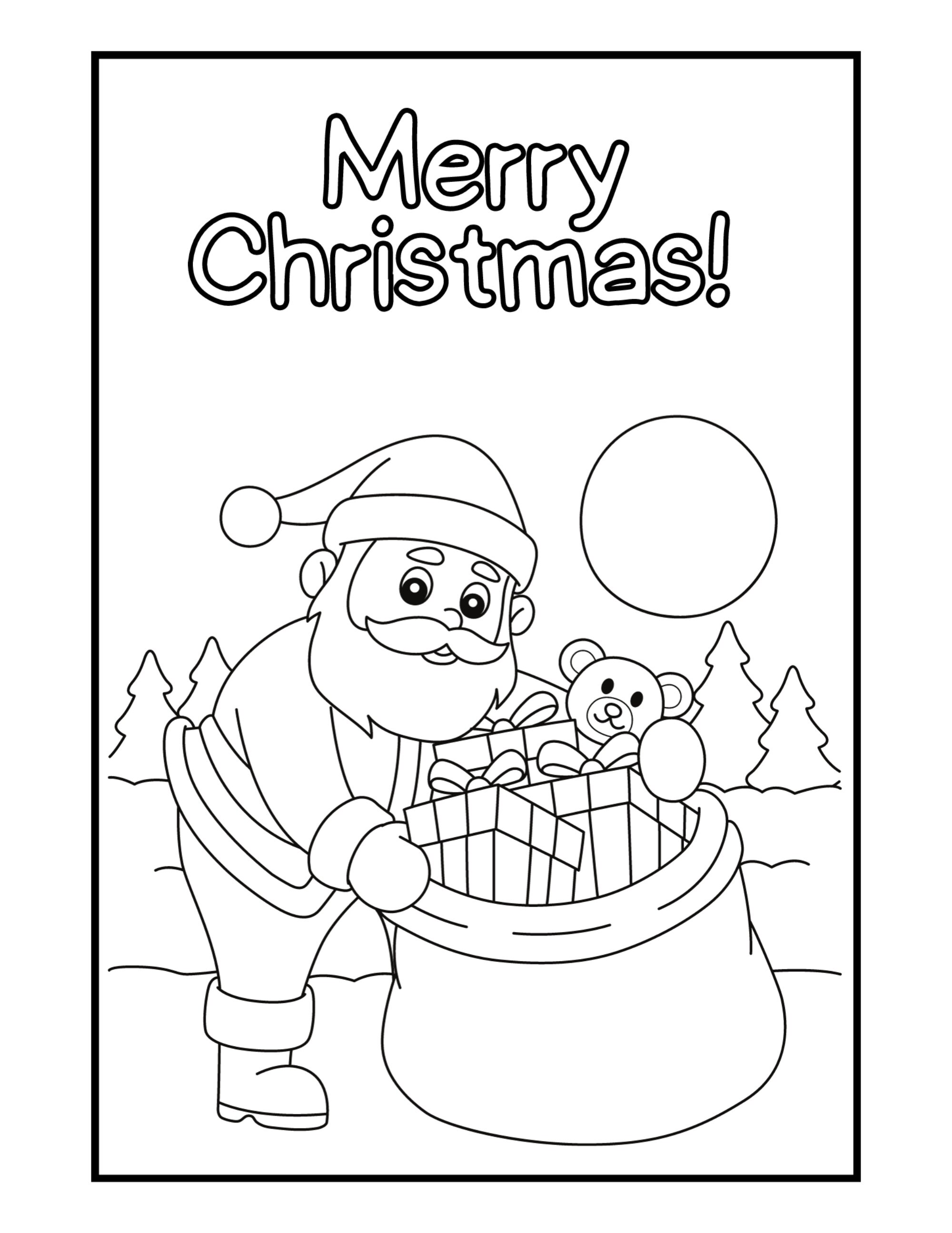 7 Christmas Coloring Pages/ Activity Pages , Christmas Coloring Book ...