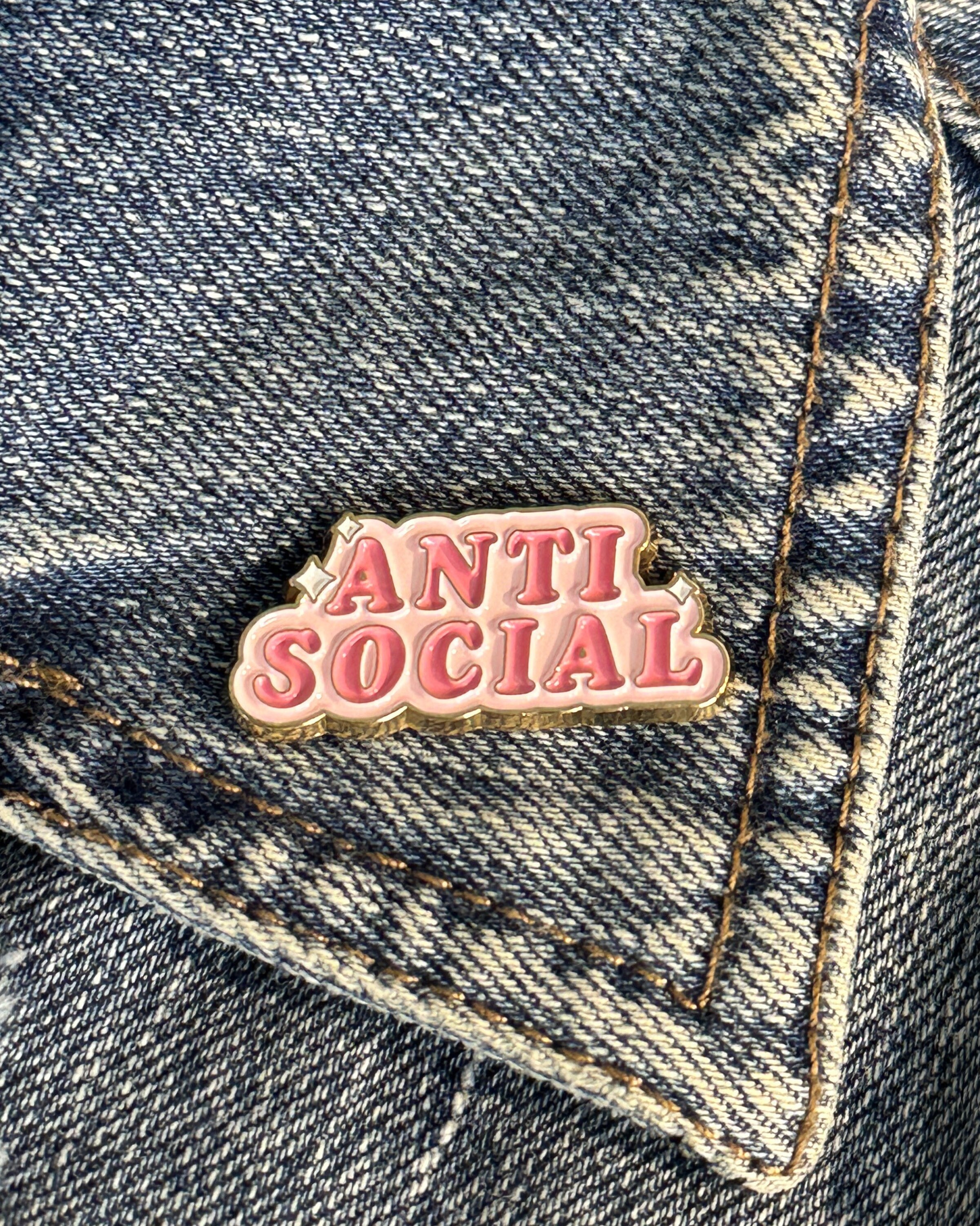 Anti-social Pin _ Quotes Enamel Pins - Etsy