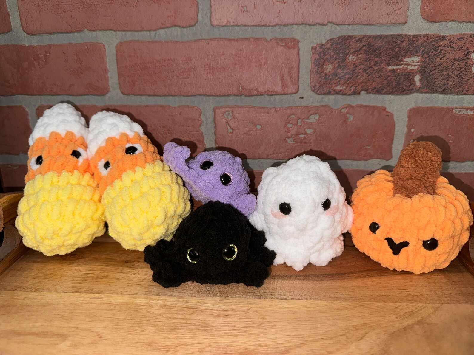Crochet Halloween Plushies, Ghost, Spider, Candy Corn, Pumpkin, Spooky ...