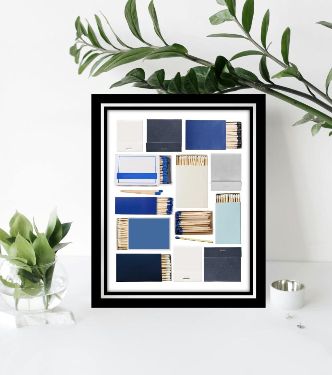 Blue Matchbook Poster Template | Digital Download - Etsy UK