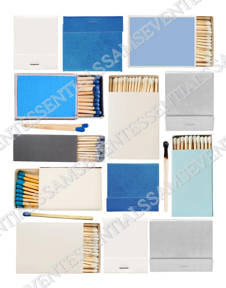Blue Matchbook Poster Template | Digital Download - Etsy