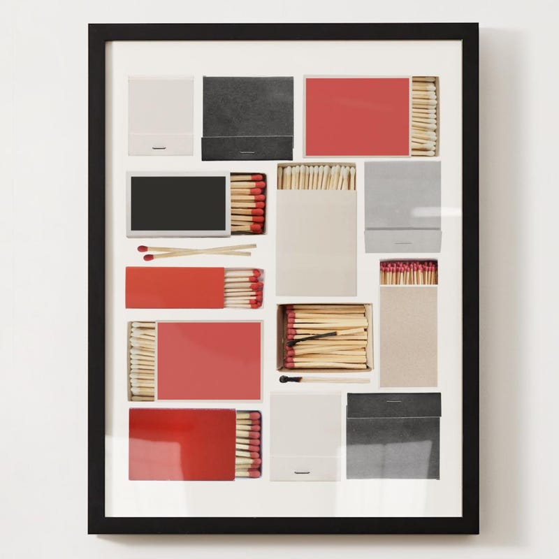 Red Match Book Template - Etsy