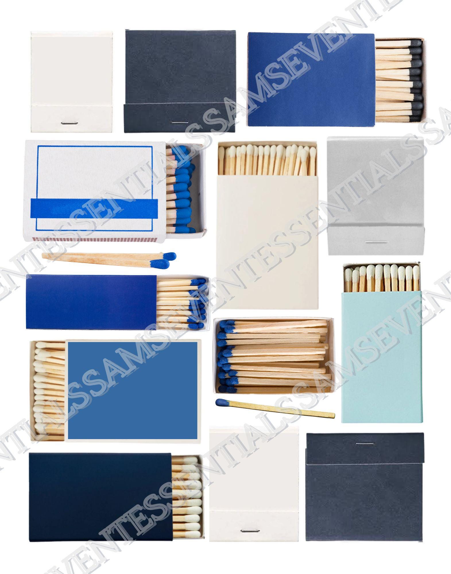 Blue Matchbook Poster Template | Digital Download - Etsy