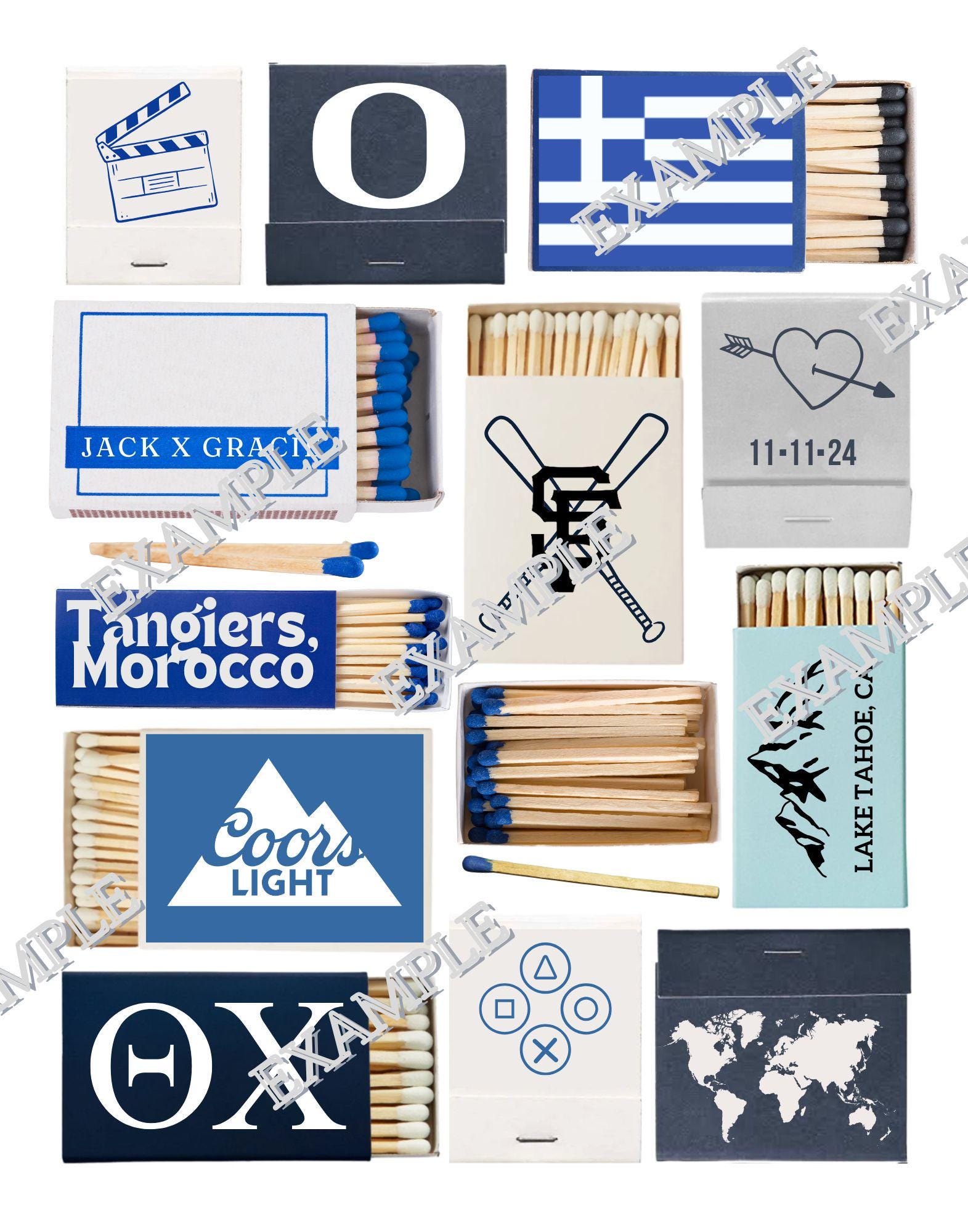 Blue Matchbook Poster Template | Digital Download - Etsy