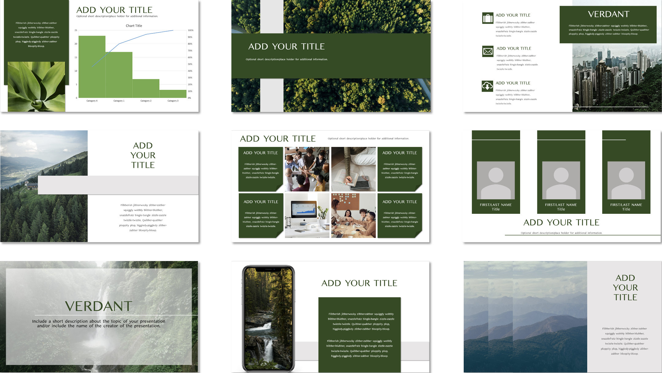 Green Professional Powerpoint Template - Etsy