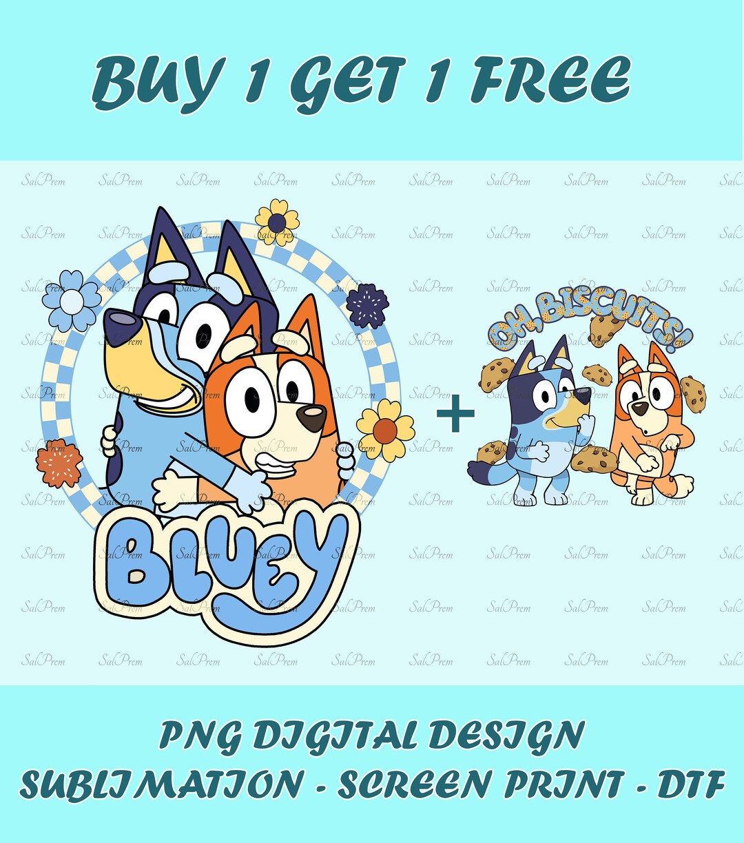 Buy 1 Get 1 Free Retro 90s Bluey Rad Dad PNG, Bluey Biscuit PNG, Bluey ...