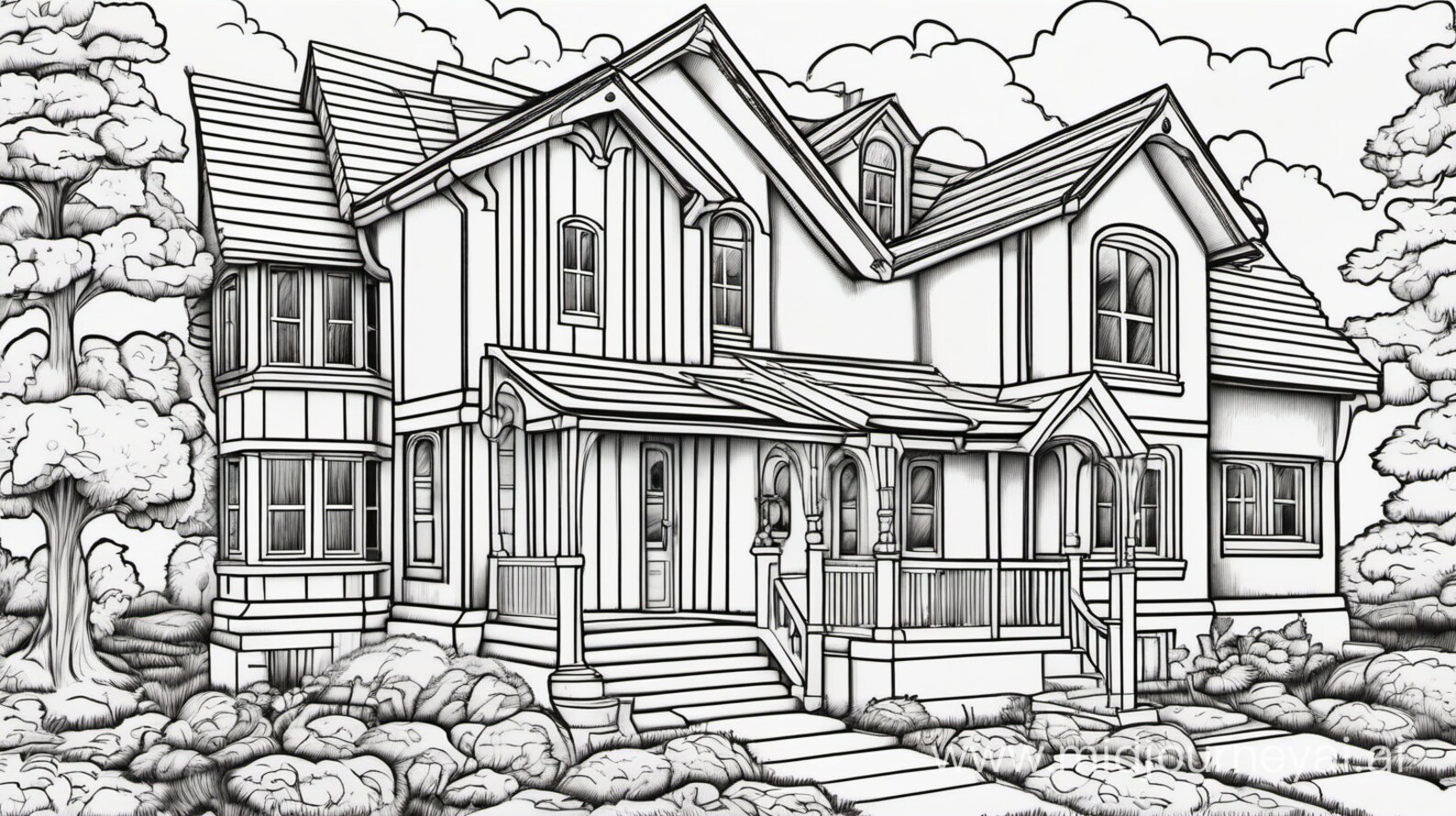 House Coloring Pack - Etsy