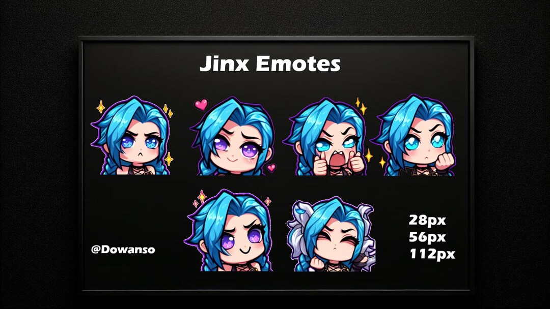 Jinx Lol Chibi Emotes – Twitch/discord Emotes (digital Download) - Etsy
