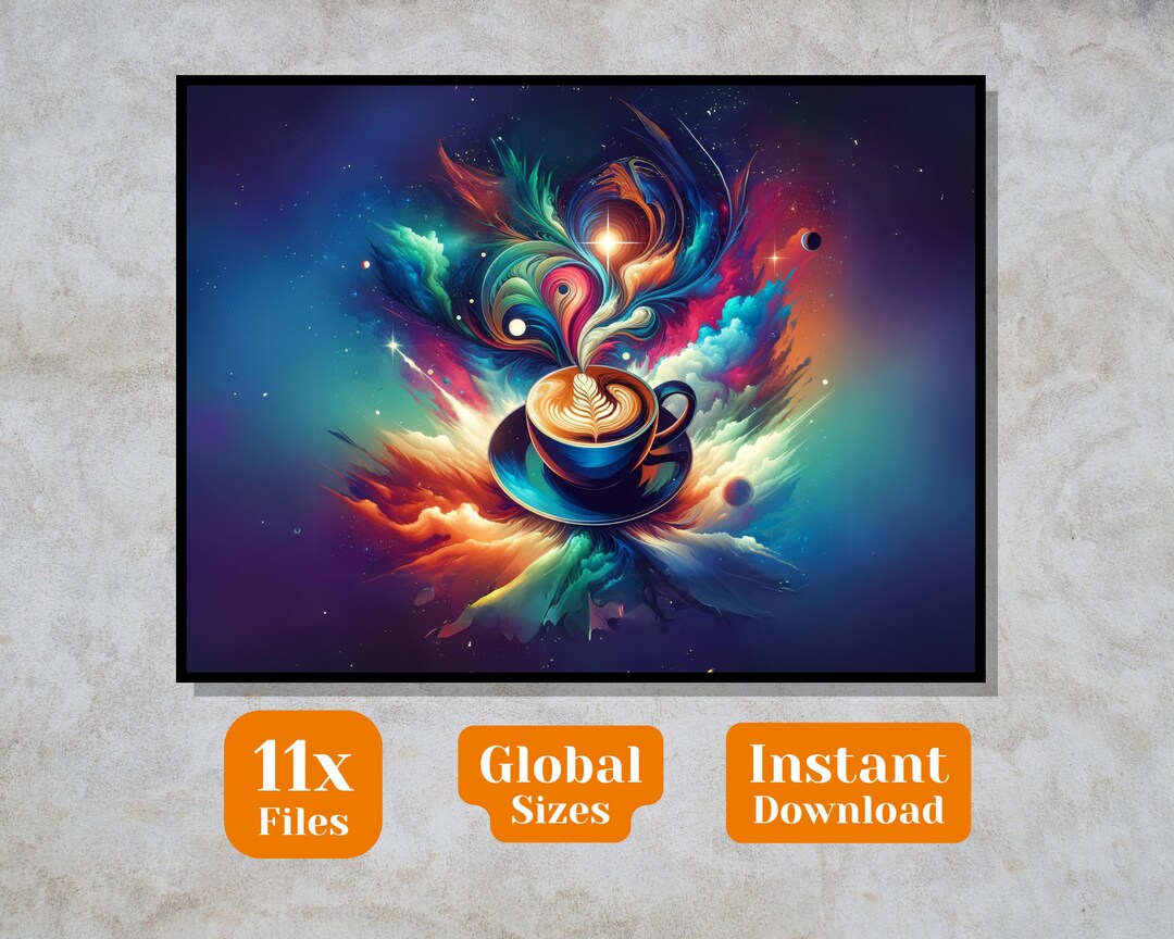 Universal Latte Poster - Abstract Home Decor, Art for Coffee Station ...