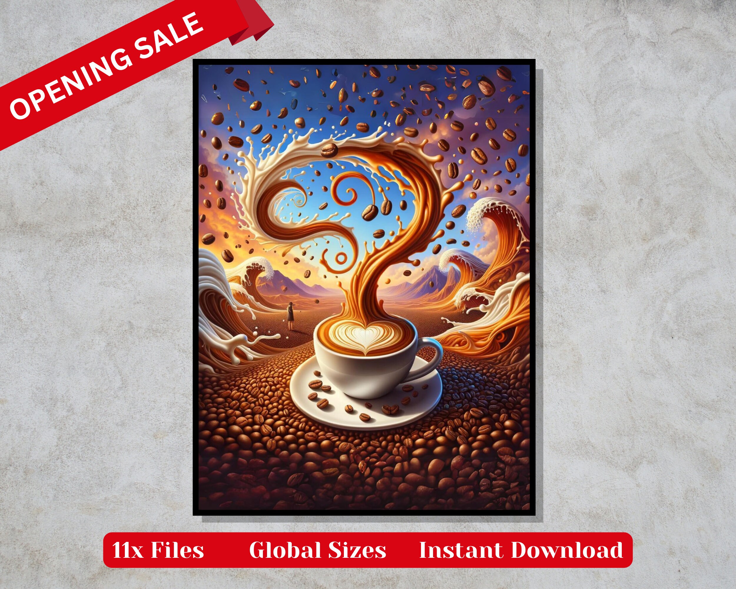 Dreamworld Coffee - Abstract Digital Artwork | Dali Inspired Art for ...