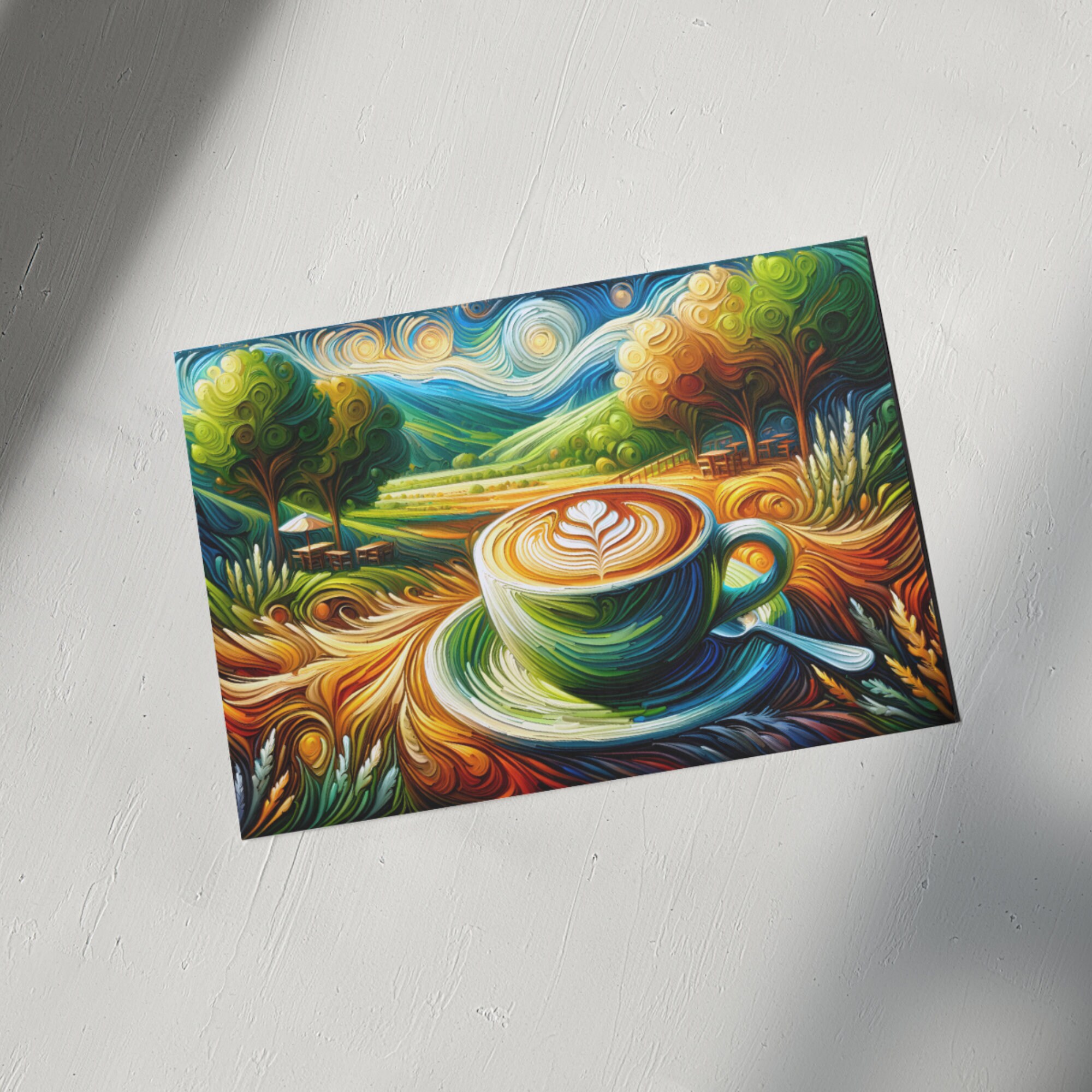 Dreaming of Coffee - Abstract Home Decor Poster, Art for Coffee Bar ...