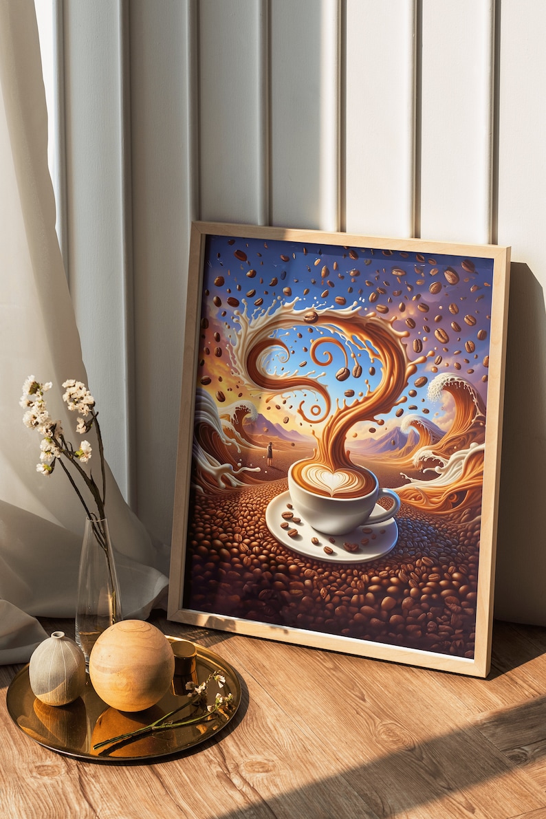 Dreamworld Coffee - Abstract Digital Artwork | Dali Inspired Art for ...