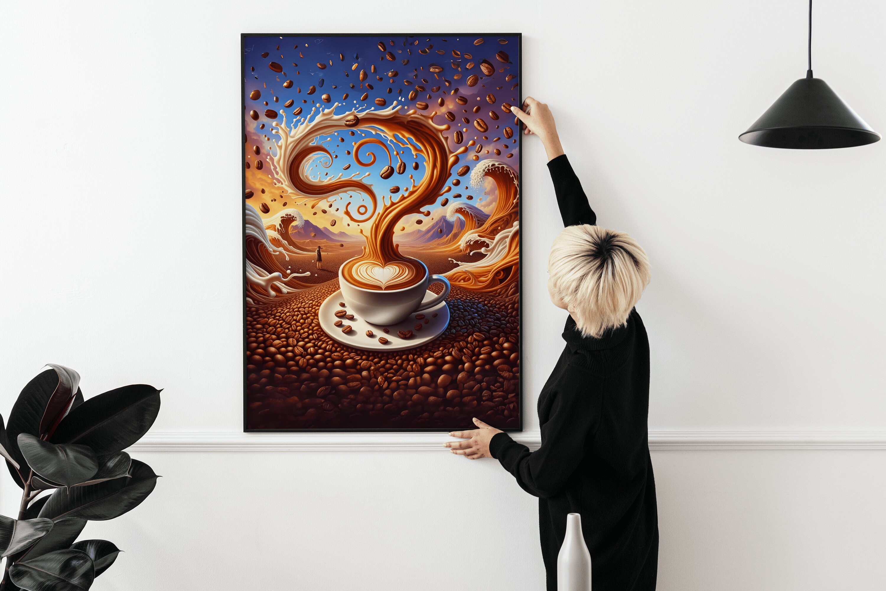 Dreamworld Coffee - Abstract Digital Artwork | Dali Inspired Art for ...