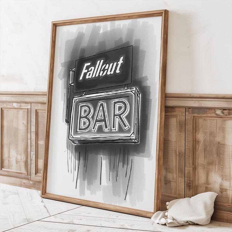 Fallout Poster | Bar Sign | Trendy Prints | Fallout | Trendy Wall Art ...