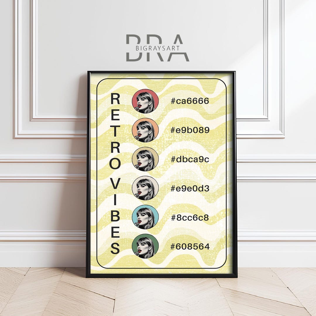 Taylor Swift Retro Vibes Color Palette Poster | Taylor Swift Poster ...