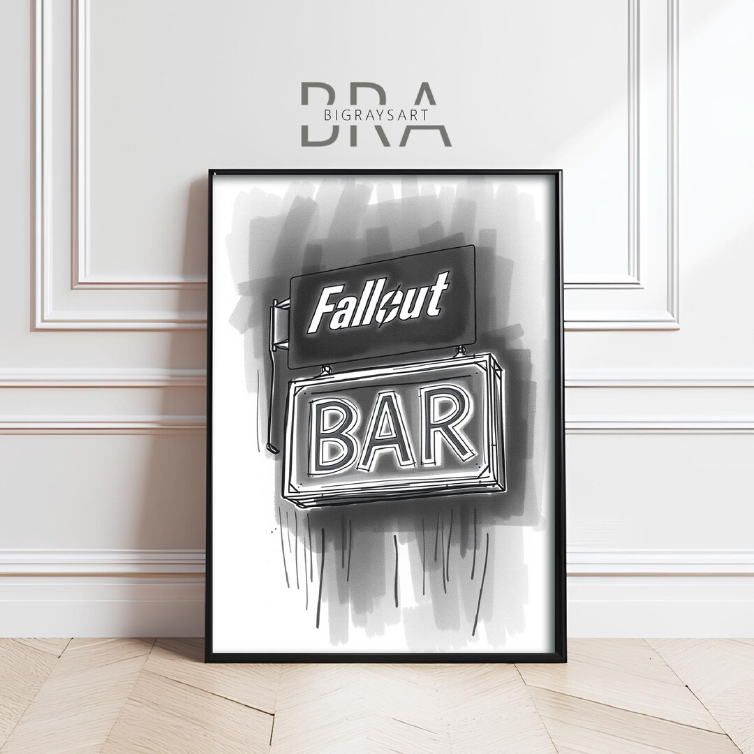Fallout Poster | Bar Sign | Trendy Prints | Fallout | Trendy Wall Art ...