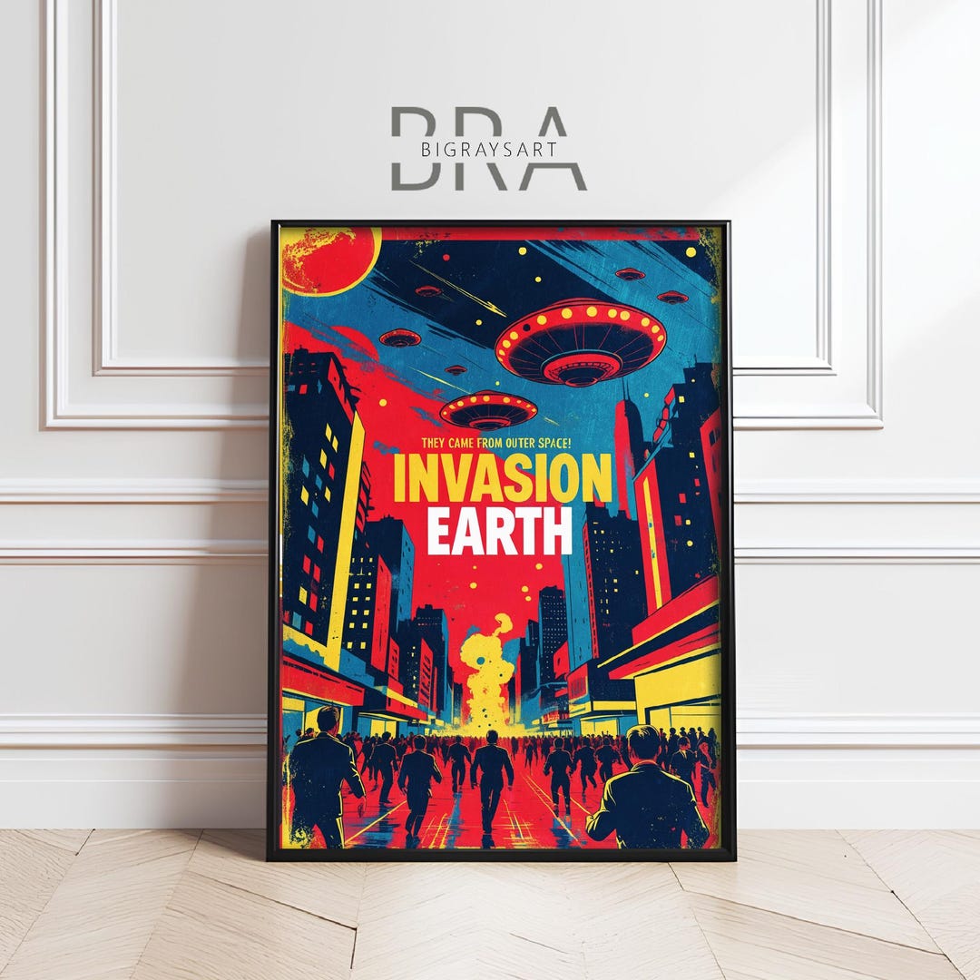 Vintage Style Alien Movie Poster Trendy Wall Art Colorful Wall Art ...