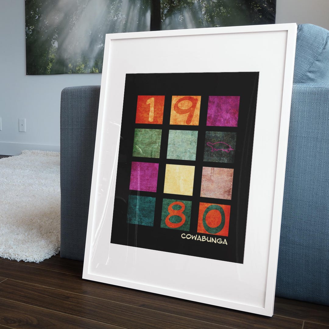 Retro 1980 Halftone Distressed Wall Art, DIGITAL Download, High Quality ...