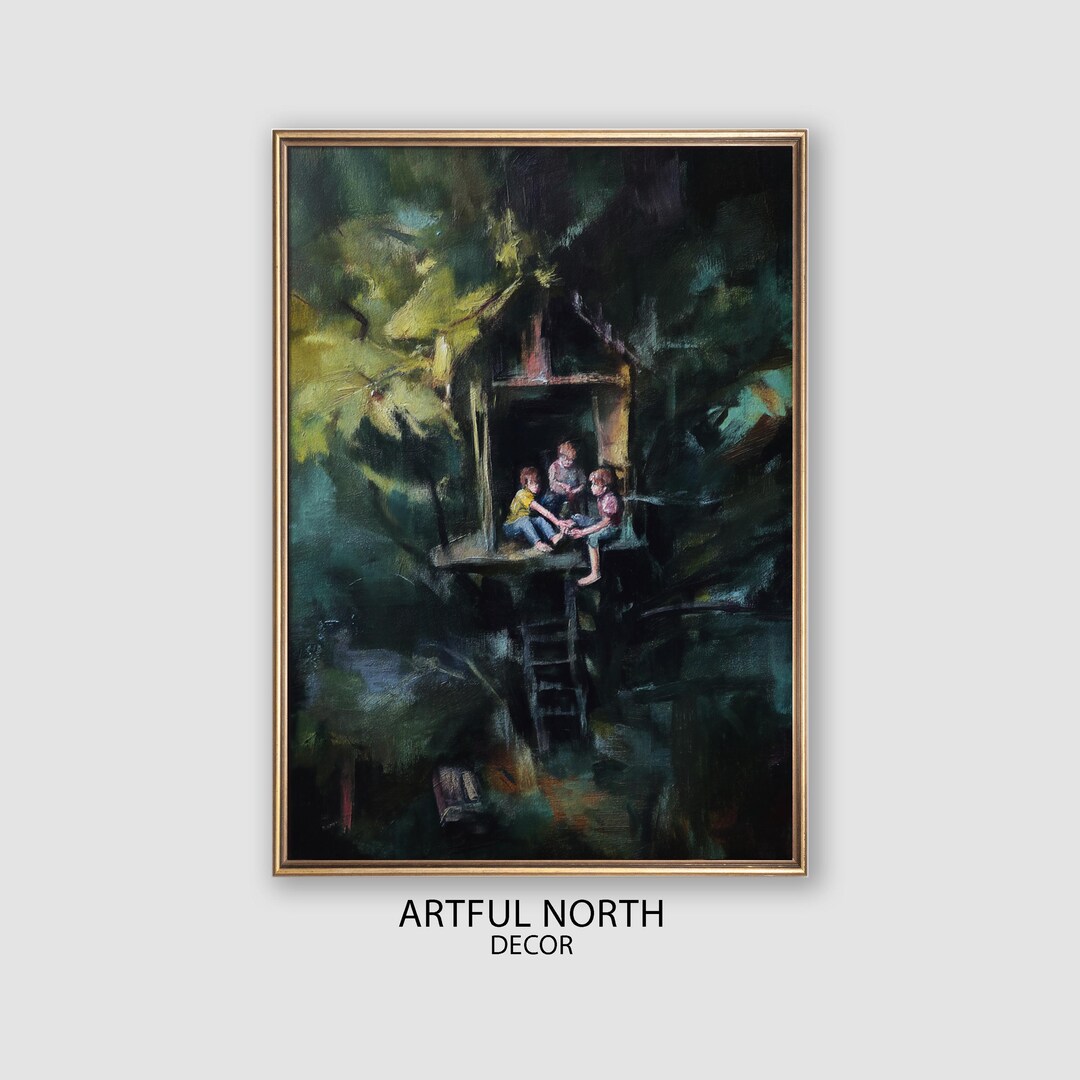 Summer Treehouse Adventure, Book Nook Decor, Digital Download ...