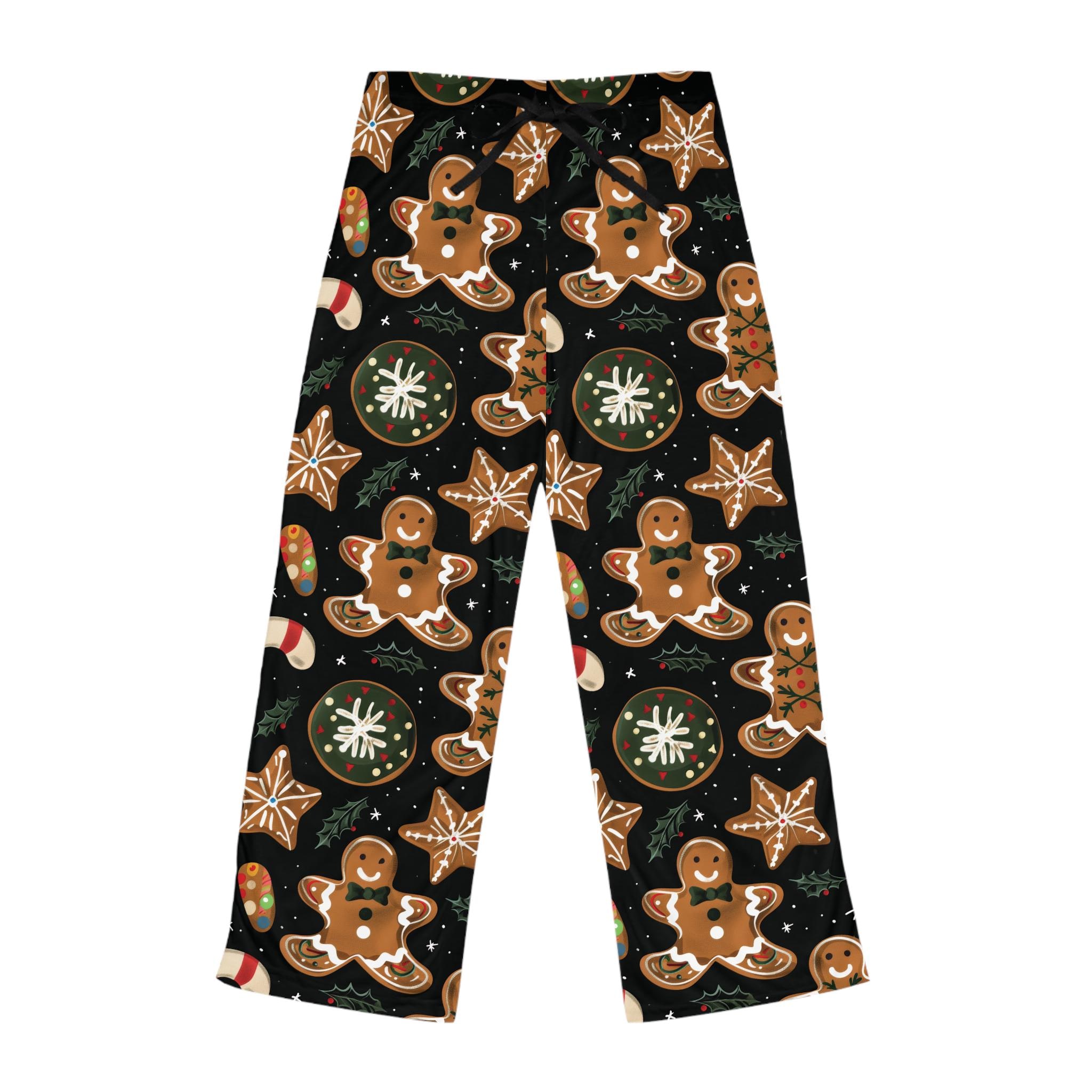 Gingerbread Man Cookie Pajama Pants, Women's Sleepwear, Lounge Pants ...