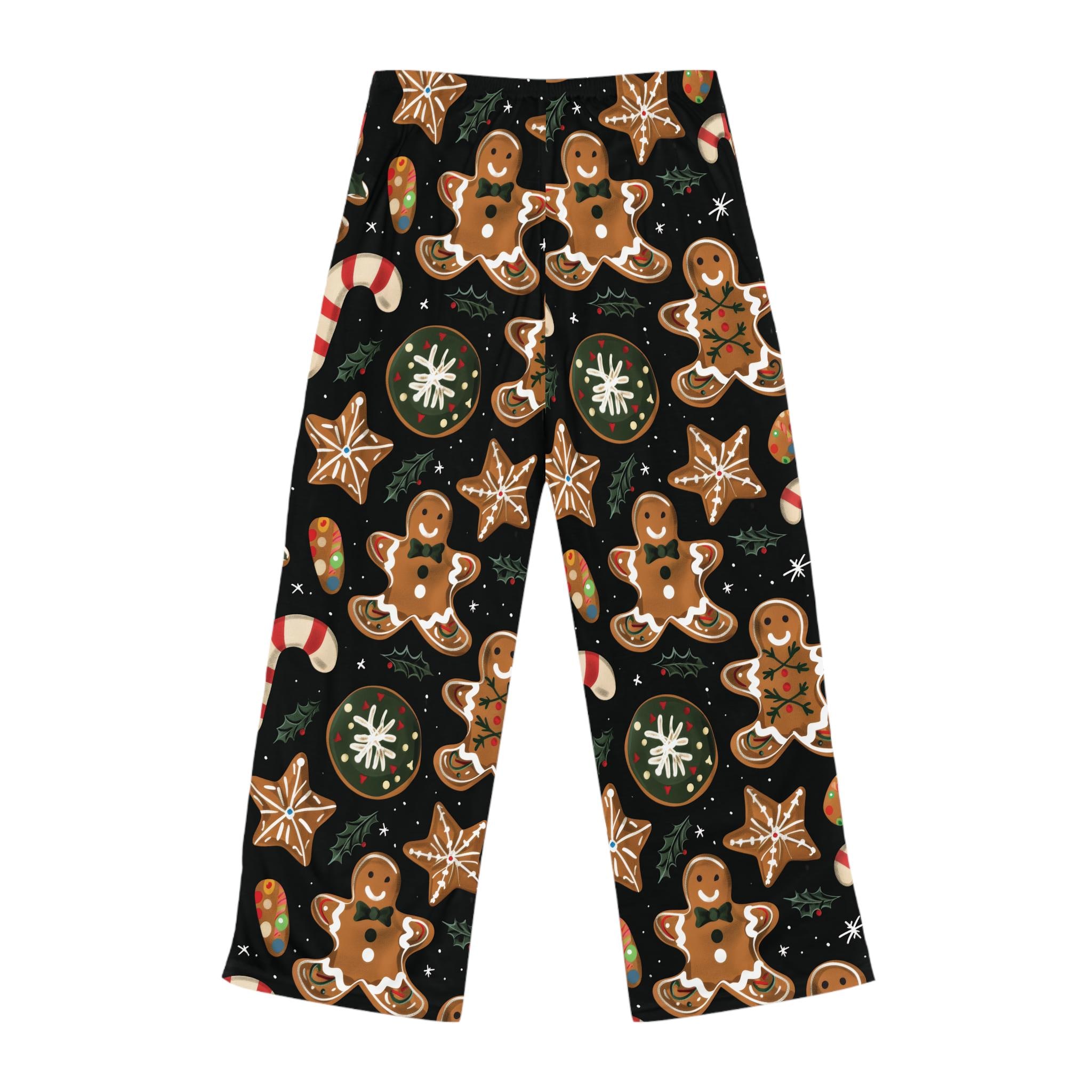 Gingerbread Man Cookie Pajama Pants, Women's Sleepwear, Lounge Pants ...