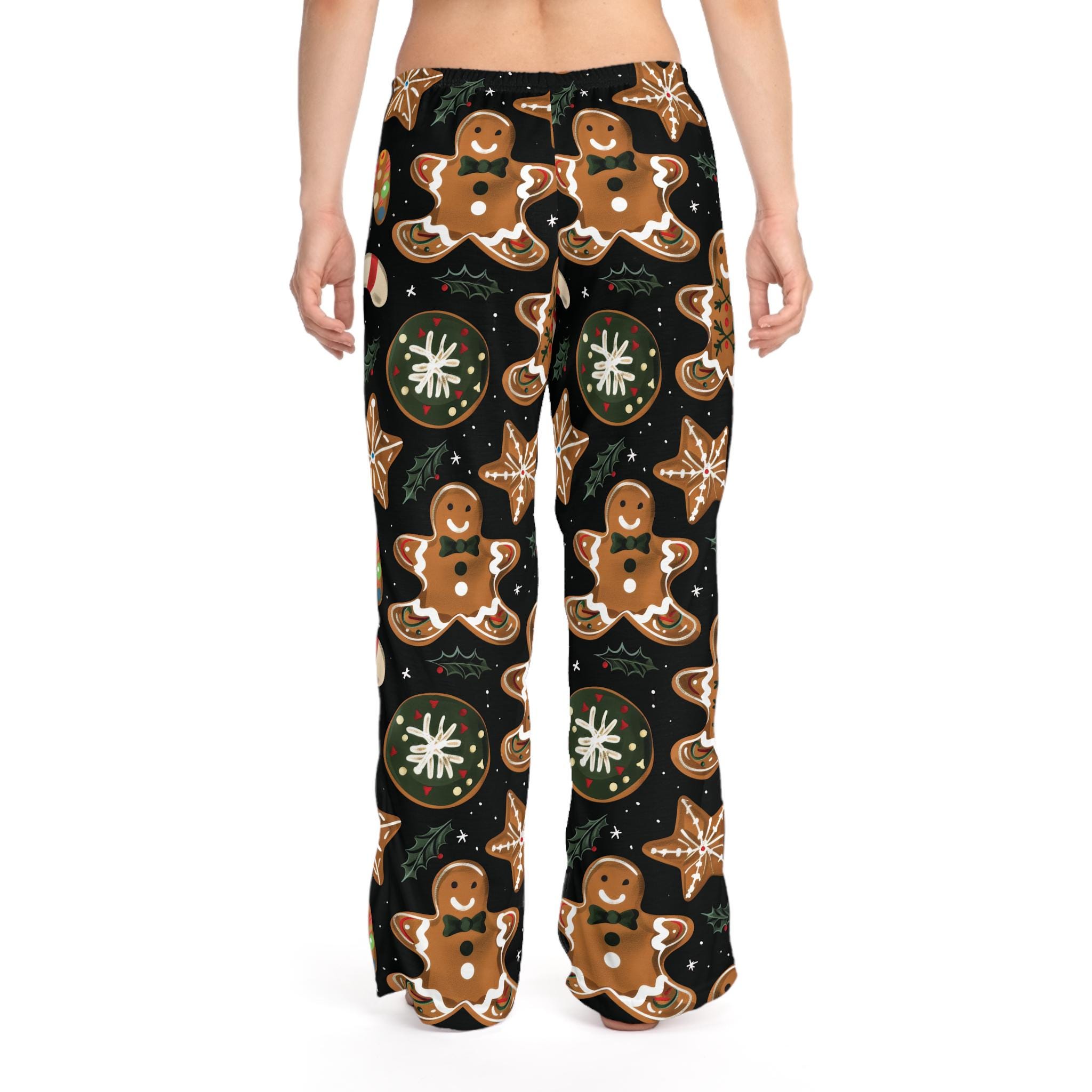 Gingerbread Man Cookie Pajama Pants, Women's Sleepwear, Lounge Pants ...