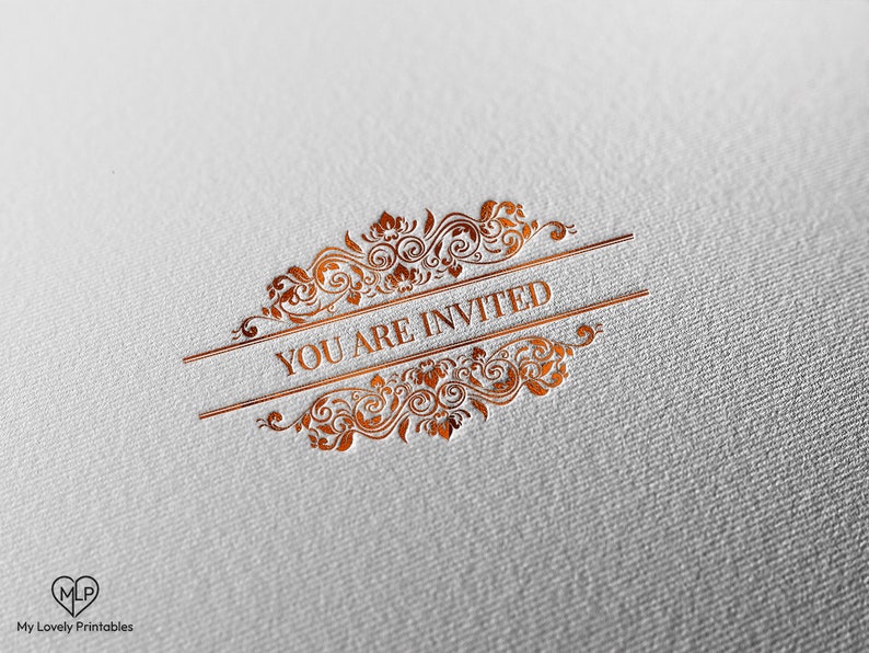 YOU ARE INVITED Invitation Logo, Formal Event Announcement, Ornate ...