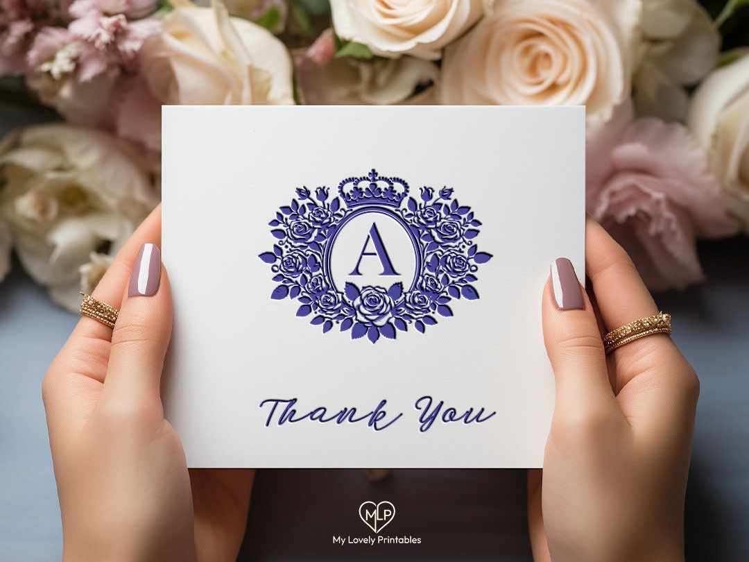 Regal Gold Crown and Roses Crest Monogram, Personalized Initial, Royal ...