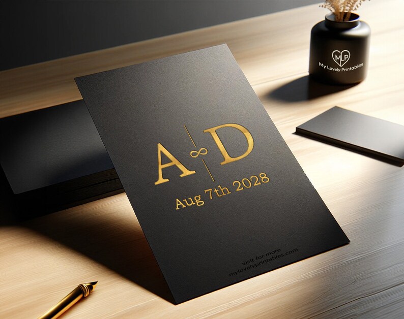Infinity Symbol Monogram 'A+D', Timeless Wedding Date Design, Elegant ...