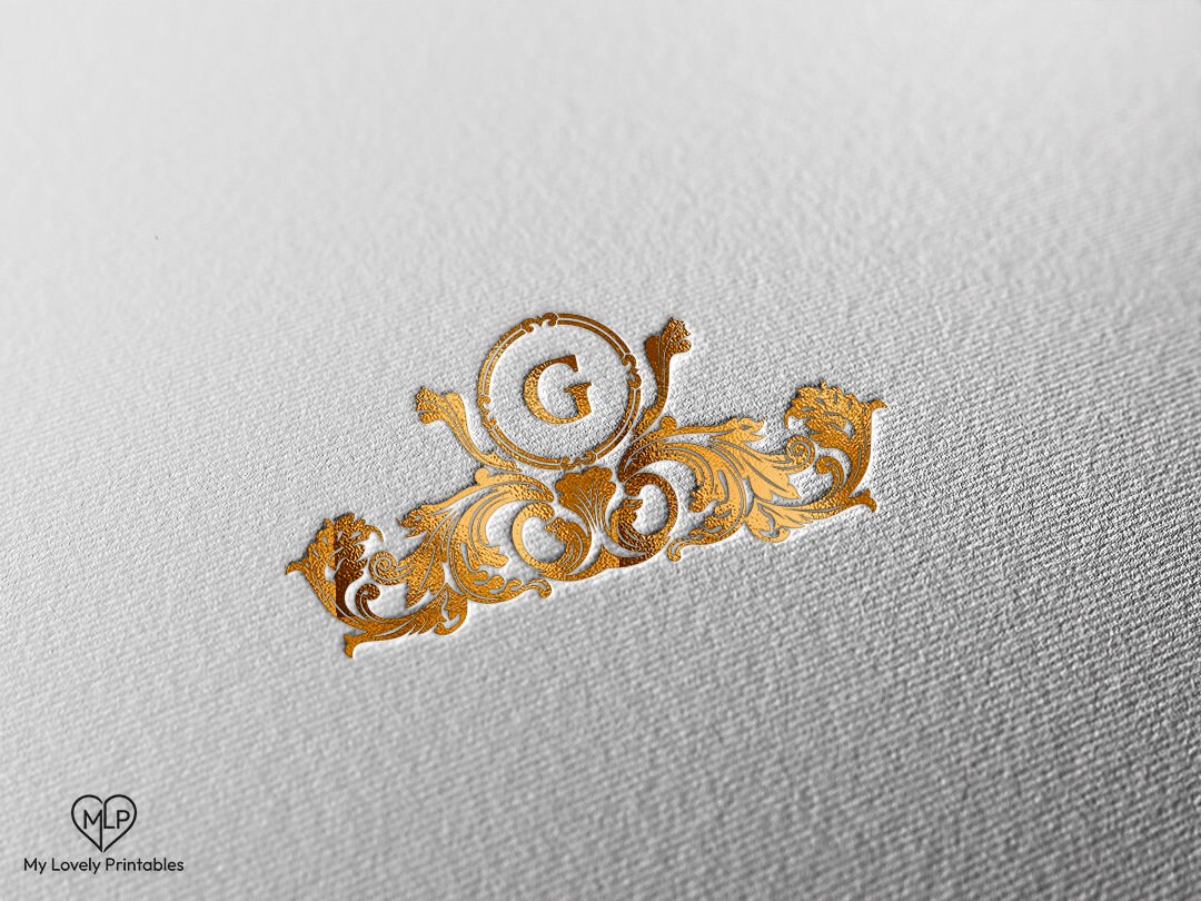 Grandeur Monogram Design, Regal Wedding Initial Emblem, Luxurious ...