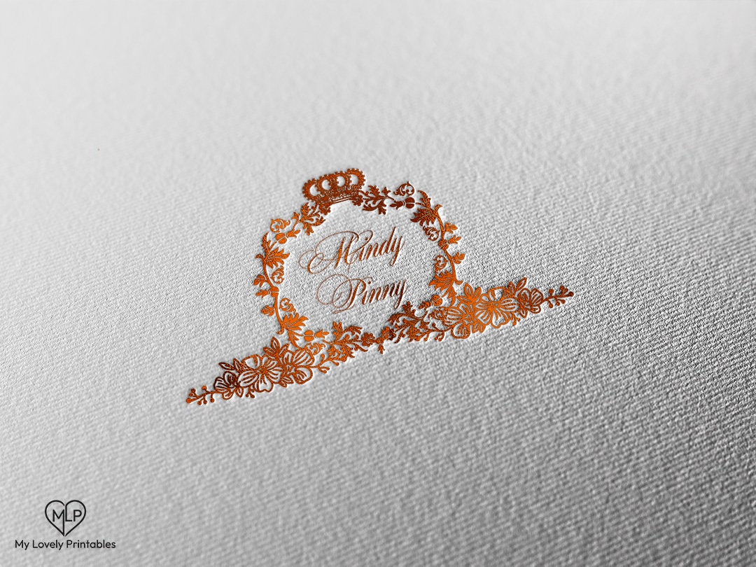 Royal Floral Arch Monogram, Custom Wedding Crest | Digital & Print | My ...
