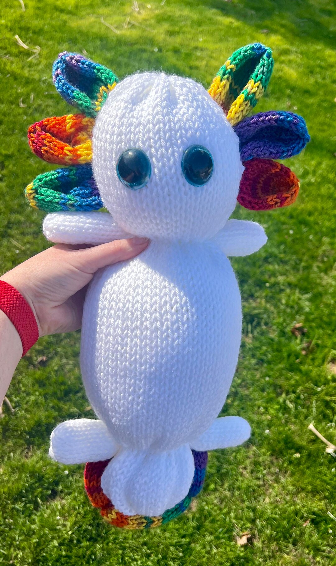 Axolotl Plushie Stuffie Stuffed Animal Toy Rainbow and White - Etsy