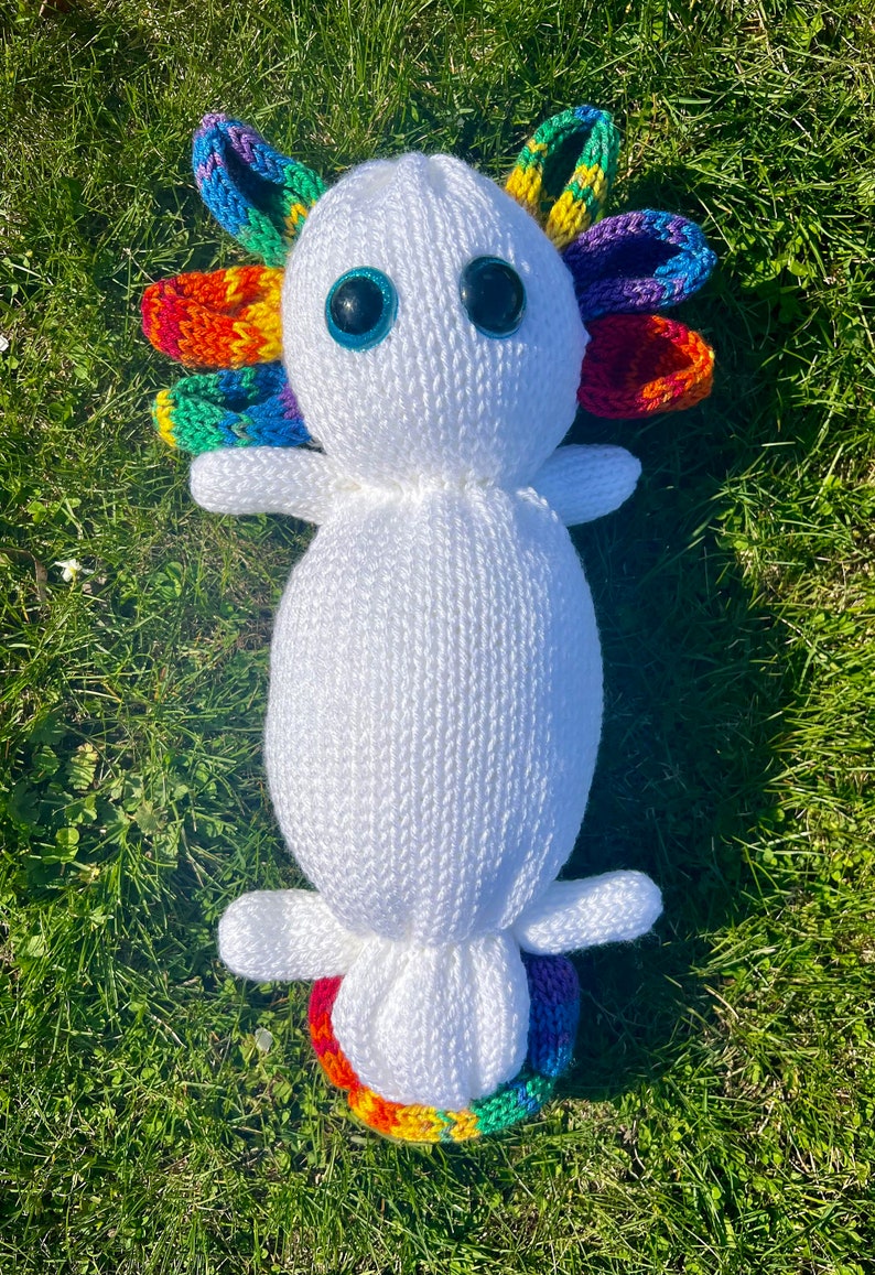 Axolotl Plushie Stuffie Stuffed Animal Toy Rainbow and White - Etsy