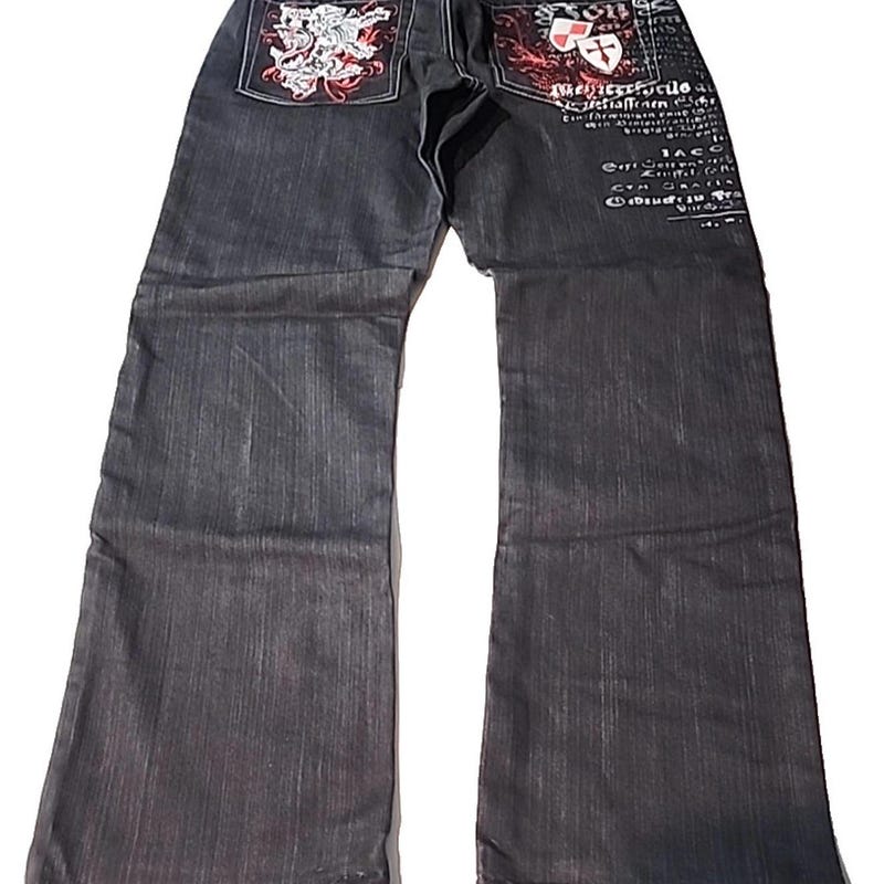 Embroidered Jeans Mens - Etsy